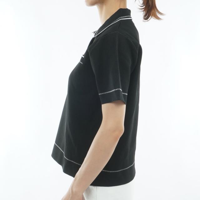 セント・アンドリュース St ANDREWS ダブルジャカード半袖ポロセーター