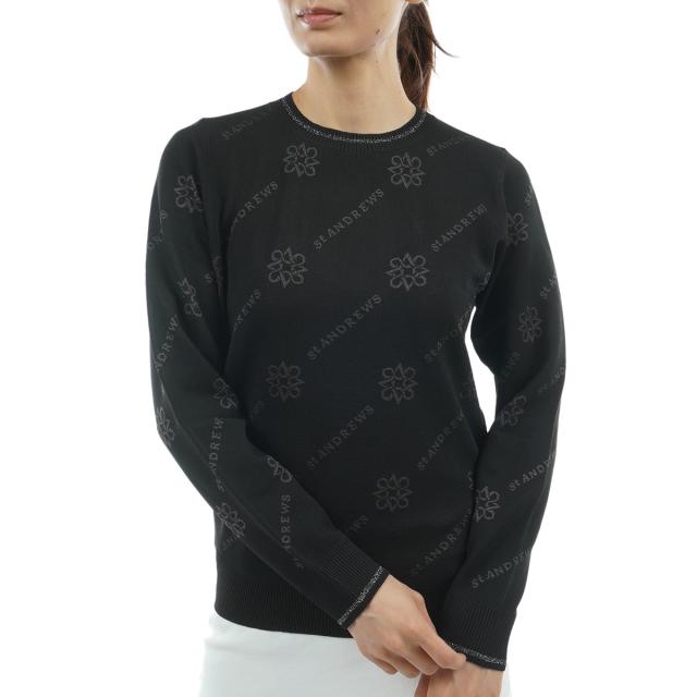 セント・アンドリュース　St ANDREWS　ロゴケルトジャカード プルオーバーセーター　レディス