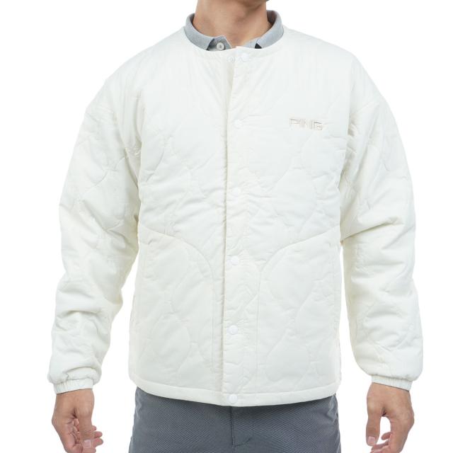 ピン　PING　ストレッチタフタキルティング ノーカラーブルゾン
