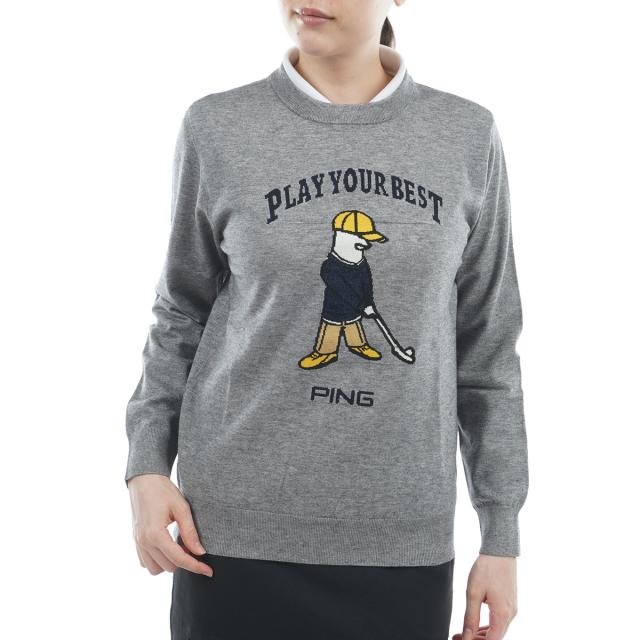 ピン　PING　Mr.PINGジャカード クルーネックセーター　レディス