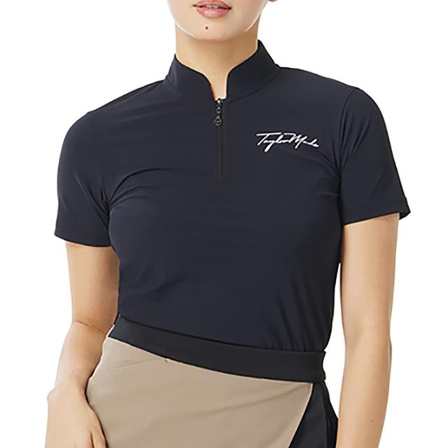 テーラーメイド　Taylor Made　ストレッチ ハーフジップ半袖モックシャツ　レディス