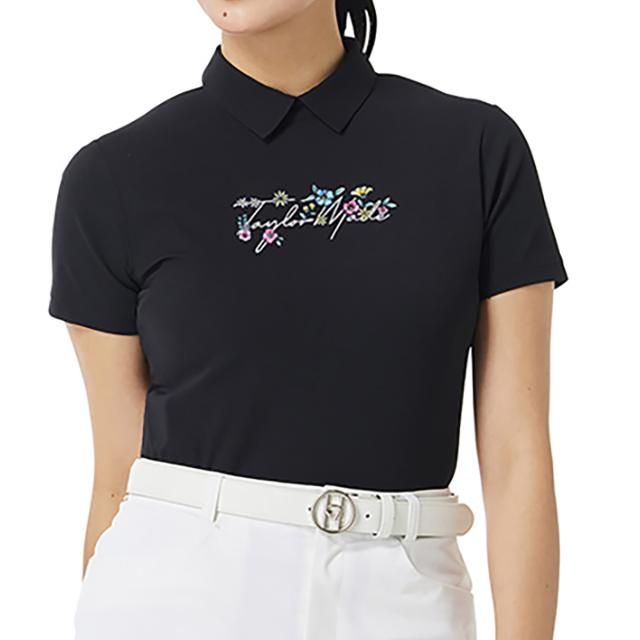 テーラーメイド　Taylor Made　ストレッチ フラワーロゴ半袖シャツ　レディス