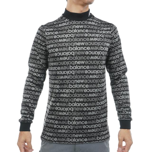 ニューバランス　New Balance　ロゴジャカード裏起毛 長袖モックネックプルオーバー