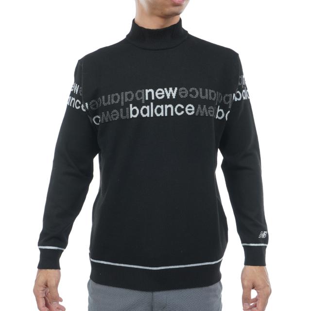 ニューバランス　New Balance　ロゴラインジャカード×天竺編 ハイネックニットプルオーバー