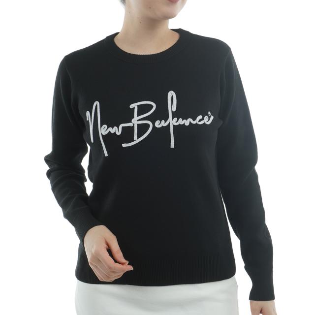 ニューバランス　New Balance　ダブルジャカード クルーネック プルオーバーセーター　レディス
