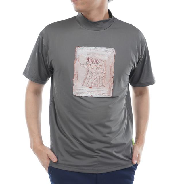 ビバハート　VIVA HEART　ストレッチ VIVAHE ART 絵画プリント 半袖モックプルオーバー