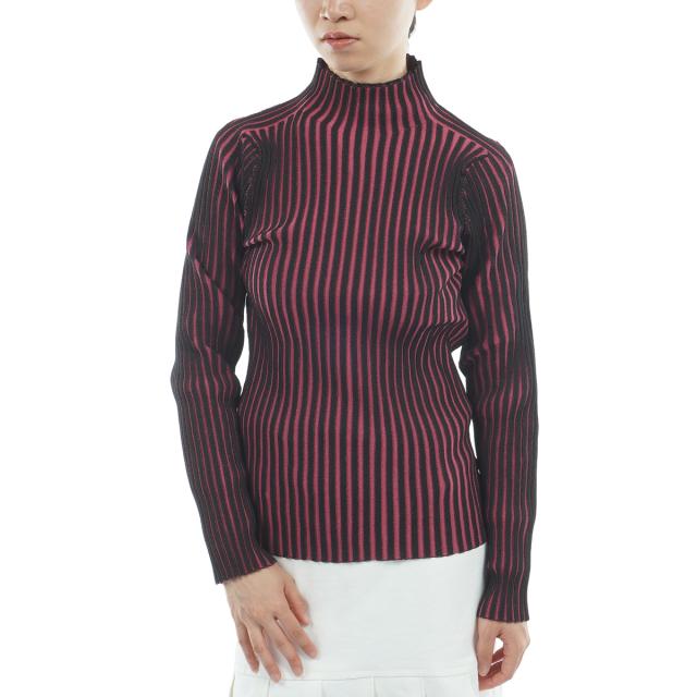 ビバハート　VIVA HEART　バイカラー リブプルオーバーセーター　レディス