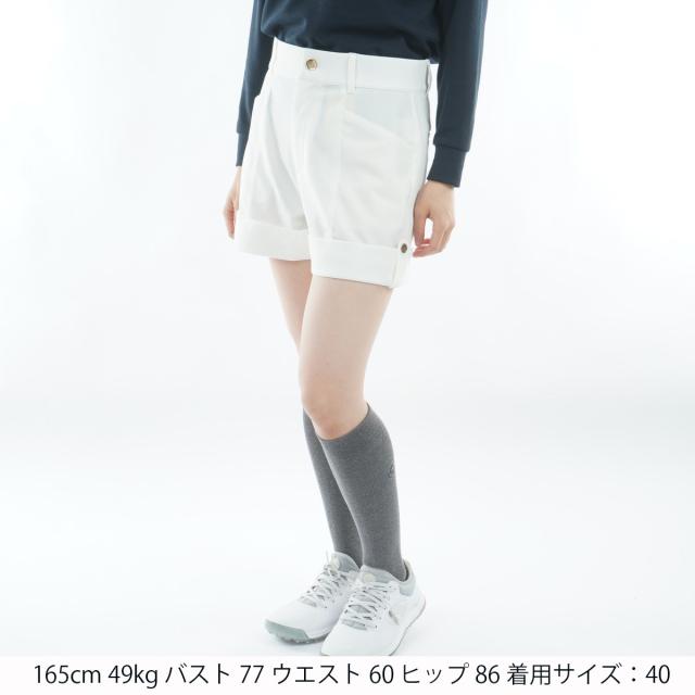 ビバハート VIVA HEART ストレッチ ロールアップショートパンツ レディス
