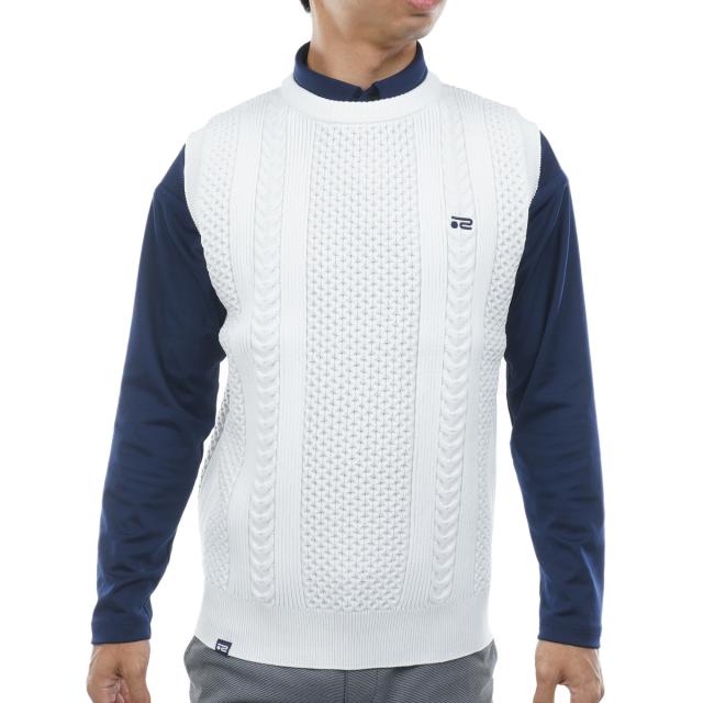 ロサーセン　ROSASEN　軽量 ケーブル編みニットベスト