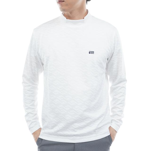 ロサーセン　ROSASEN　幾何学柄 ジャカード モックネック長袖シャツ