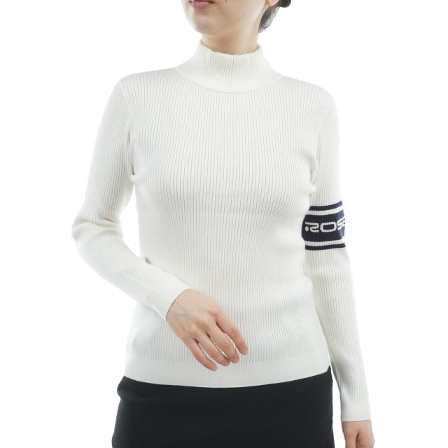 ロサーセン　ROSASEN　ラインデザイン タートルネックセーター　レディス