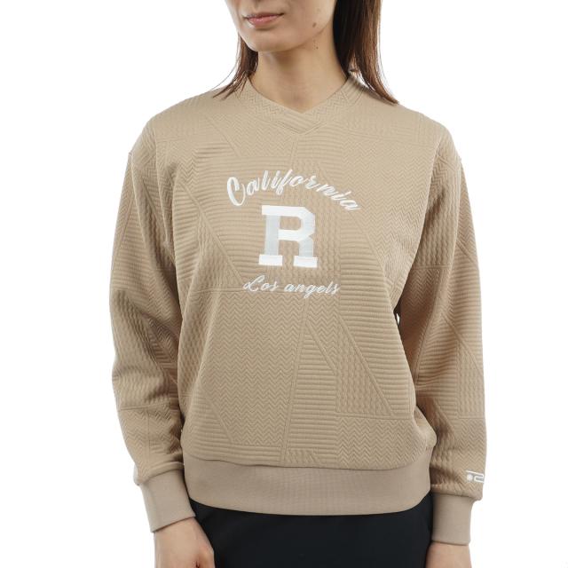 ロサーセン　ROSASEN　A-Line ストレッチ 膨れジャカード パッチワーク柄Vネックプルオーバー　レディス