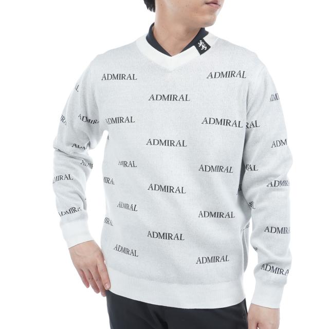 アドミラル　Admiral　ロゴモノグラム 浅Vネックセーター
