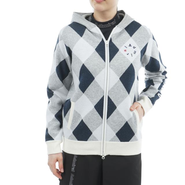 アドミラル　Admiral　ストレッチ アーガイル フルジップパーカー　レディス