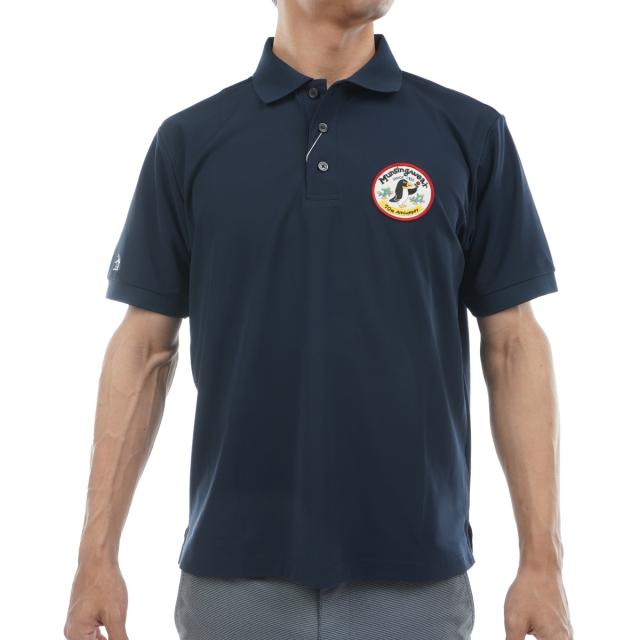 マンシングウェア　Munsingwear　Sunscreen NIR 70周年記念限定 ストレッチ ワッペン半袖ポロシャツ