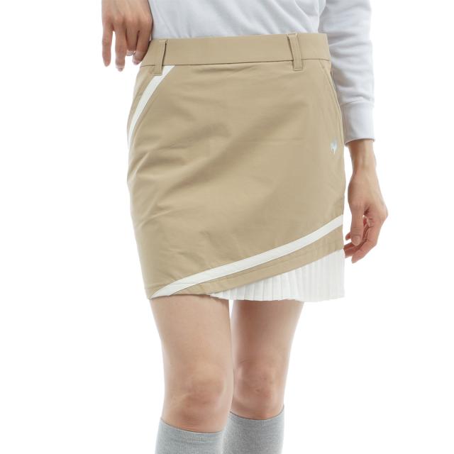 ルコックスポルティフ ゴルフ　Le coq sportif GOLF　ストレッチ 裾プリーツスカート　レディス