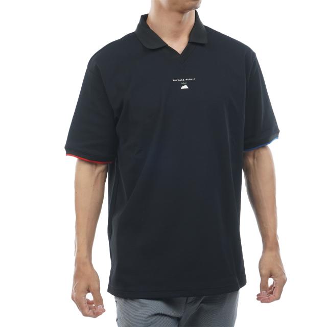 サルベージ パブリック コレパ　SALVAGE PUBLIC Kolepa　ストレッチ クリナポハポハ Vネック半袖シャツ