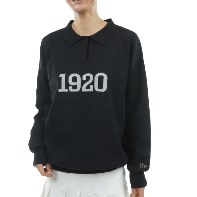 ニューエラ　NEW ERA GOLF　GFW ニット長袖ポロシャツ　レディス