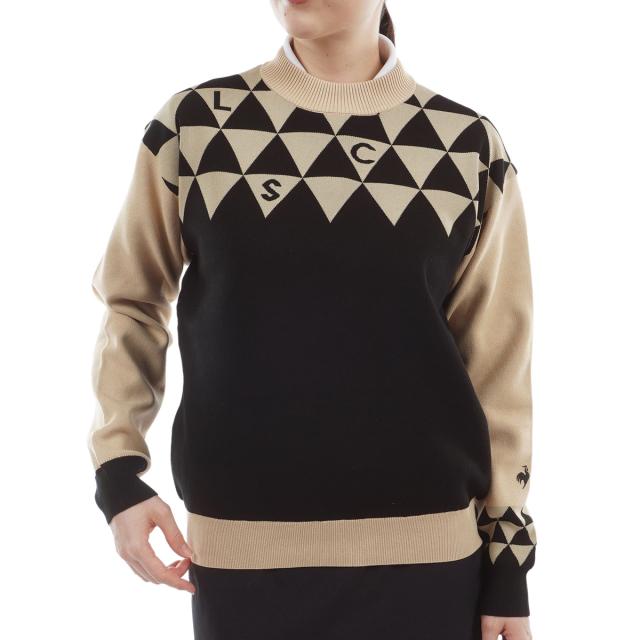 ルコックスポルティフ ゴルフ　Le coq sportif GOLF　ストレッチ 裏地付きモックネックセーター　レディス