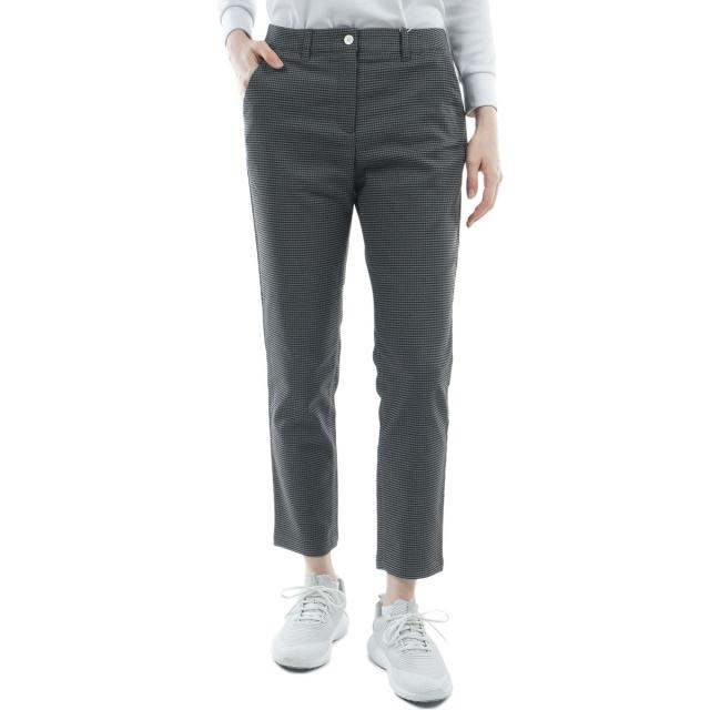 マンシングウェア　Munsingwear　ストレッチジャカード千鳥チェック 9分丈パンツ　レディス