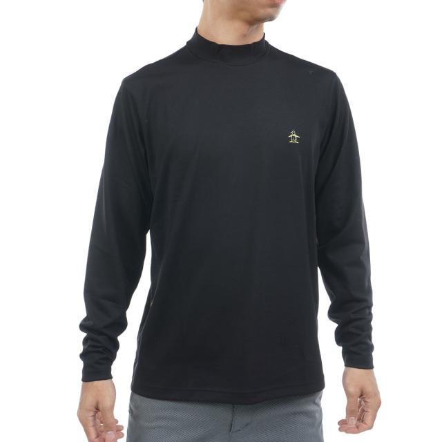 マンシングウェア　Munsingwear　ストレッチ 毛混天竺モックネック長袖シャツ