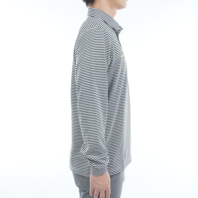 マンシングウェア Munsingwear ストレッチ ボーダー台衿付き長袖