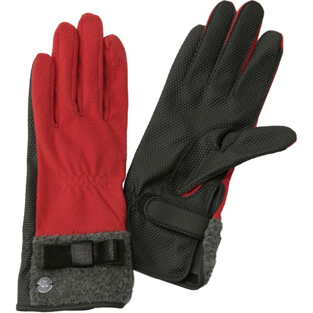 ランバン スポール　LANVIN SPORT　リボン付きグローブ 両手用　レディス