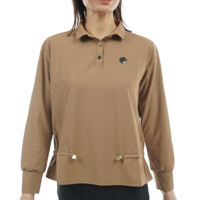 ランバン スポール　LANVIN SPORT　ウエストドロスト長袖ポロシャツ　レディス