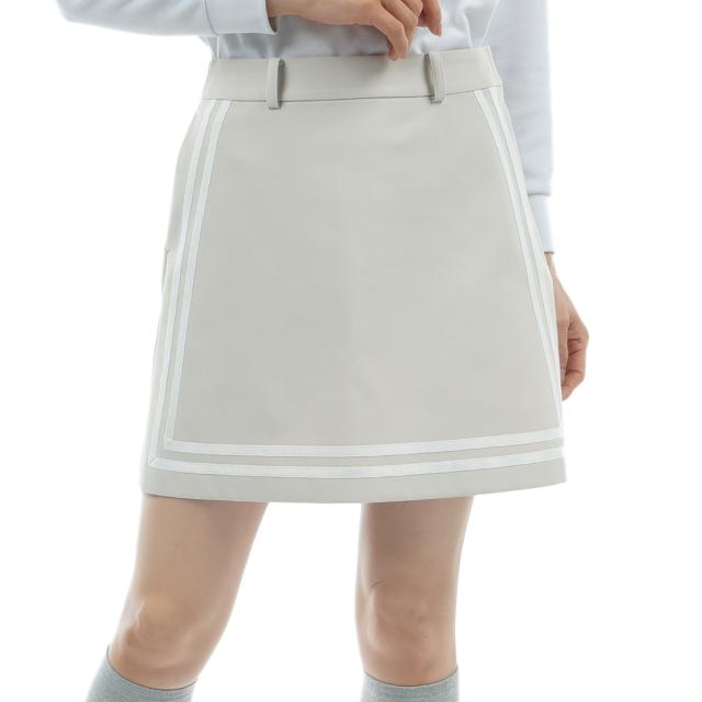 ランバン スポール　LANVIN SPORT　ラインディテールAラインスカート　レディス