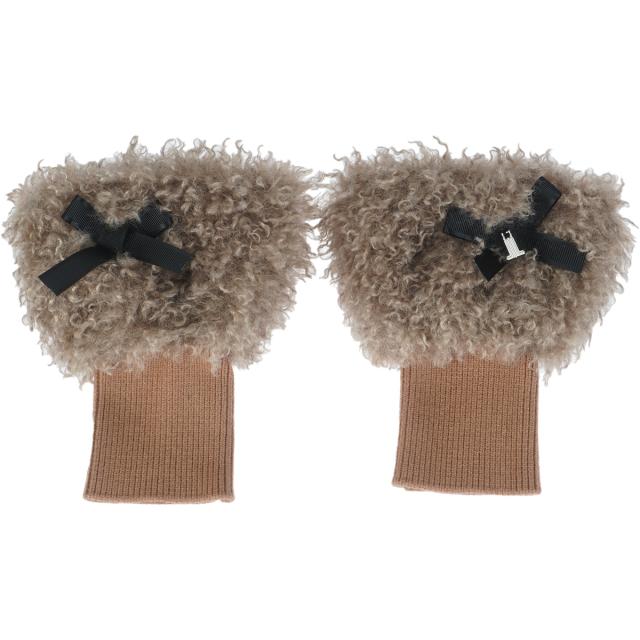 ランバン スポール　LANVIN SPORT　フェイクファーレッグウォーマー　レディス