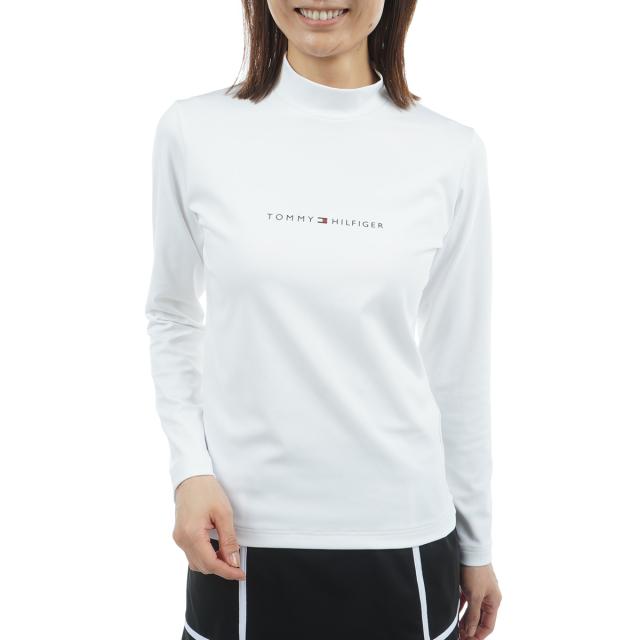 トミー ヒルフィガー ゴルフ　  GOLF　ストレッチ ベア天 モックネック長袖シャツ　レディス