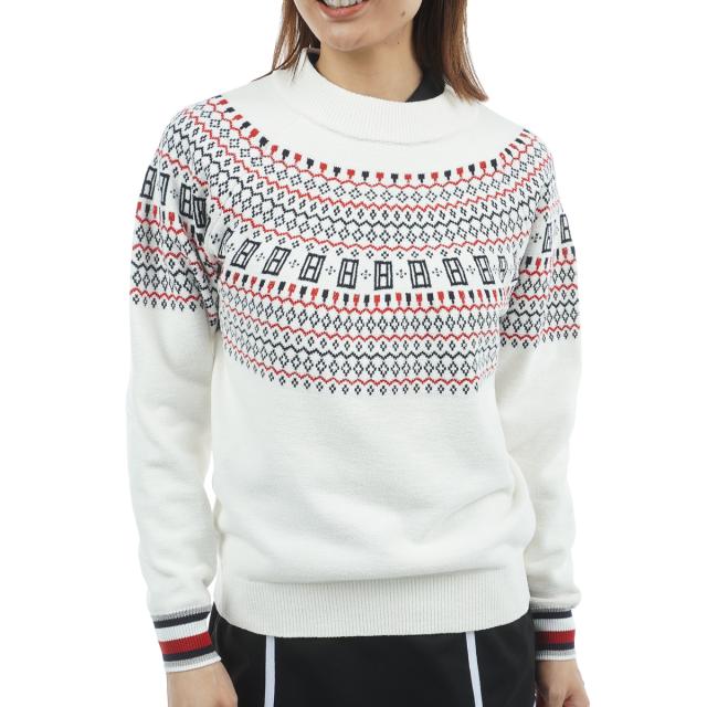 トミー ヒルフィガー ゴルフ　  GOLF　フェアアイル柄 ハイネックセーター　レディス