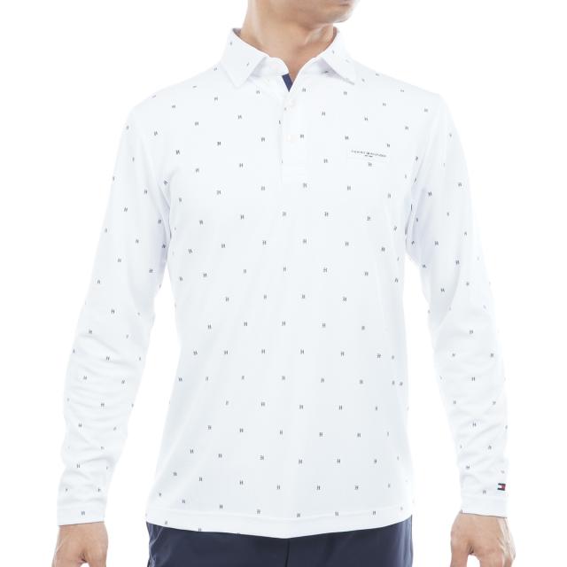 トミー ヒルフィガー ゴルフ　  GOLF　ロゴ 台衿付き長袖ポロシャツ