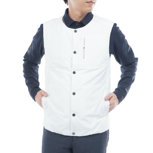 トミー ヒルフィガー ゴルフ　  GOLF　ストレッチ ノーカラー中綿ベスト