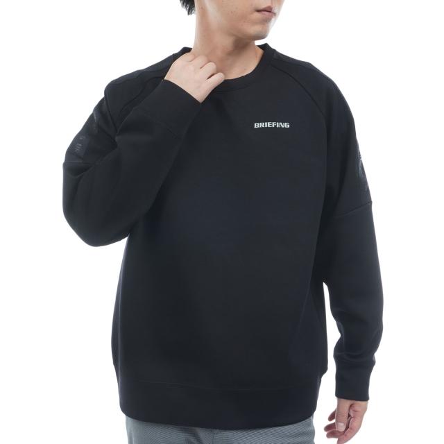 ブリーフィング　BRIEFING　ウォーム ロゴ ライン クルーネック長袖シャツ