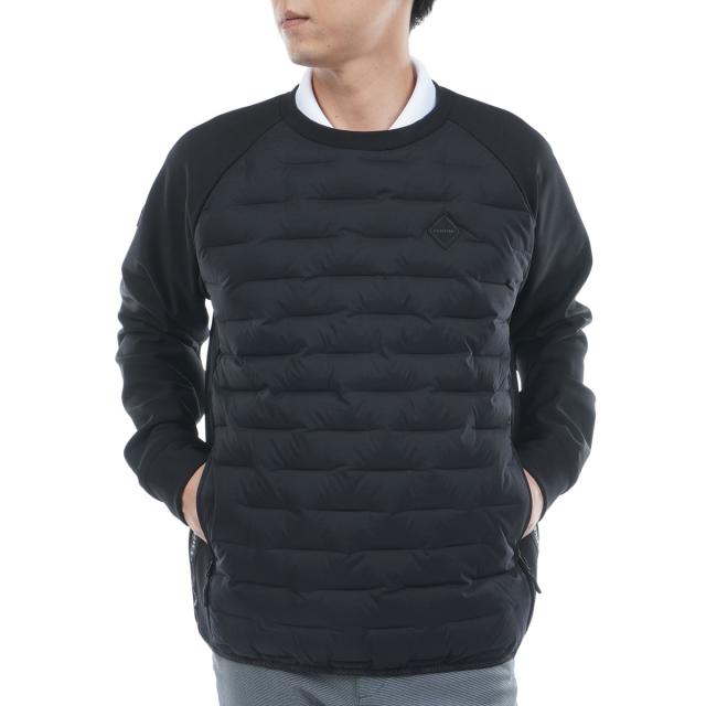 ブリーフィング　BRIEFING　ストレッチ ハイブリッド クルーネック ダウンジャケット