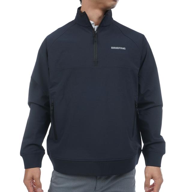 ブリーフィング　BRIEFING　ストレッチ 裏起毛 ストームフリース ハーフジップ ジャケット
