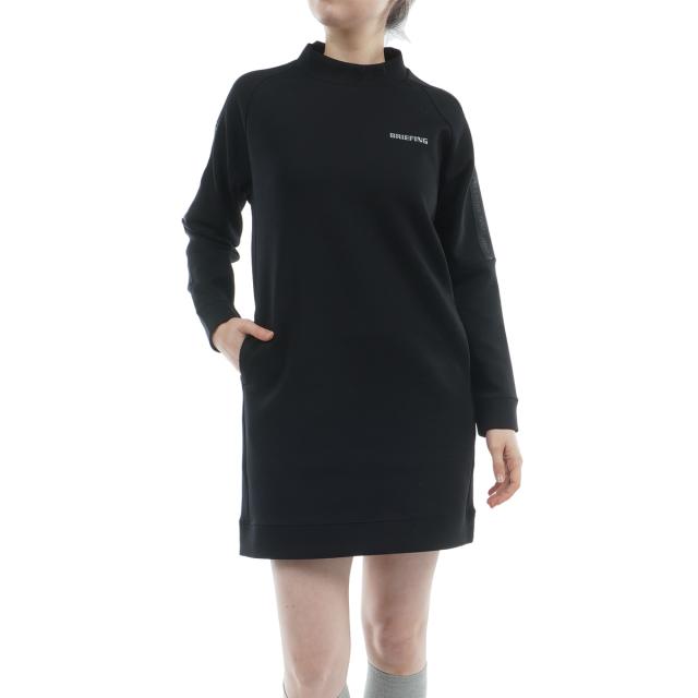 ブリーフィング　BRIEFING　ウォーム ロゴ ライン ハイネック ワンピース　レディス