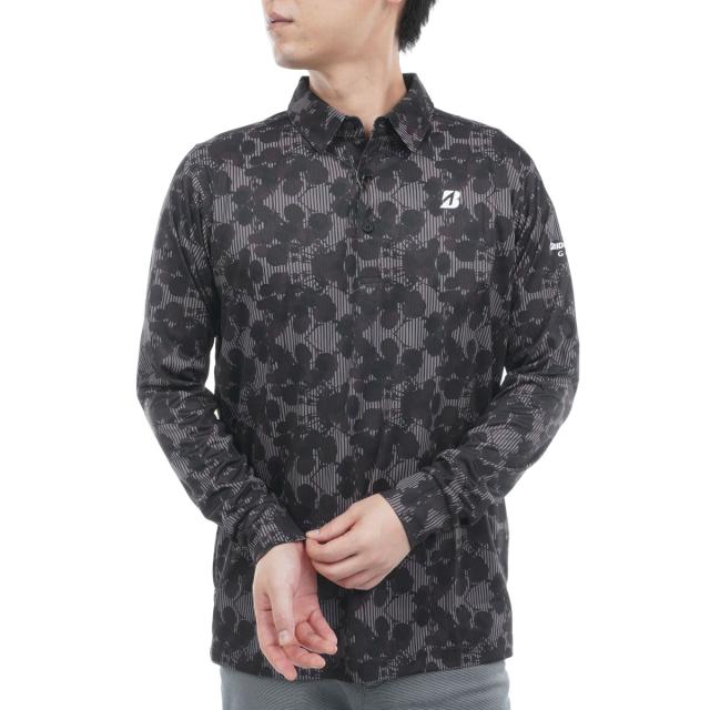 ブリヂストン　BRIDGESTONE GOLF　B-02 ストレッチ 共衿長袖ポロシャツ