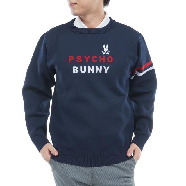 サイコバニー　PSYCHO BUNNY　GOLF トリコロール ジャカードセーター