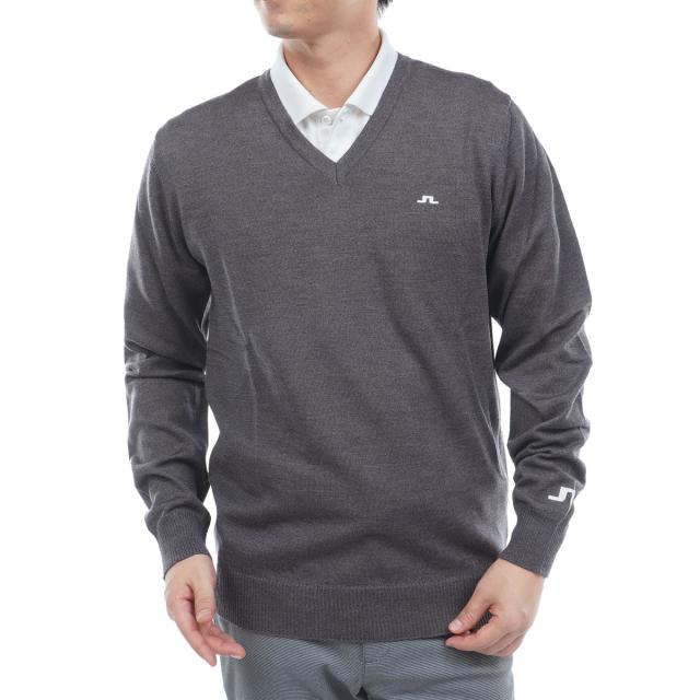 J.リンドバーグ　J.LINDEBERG　Vネックメリノウールセーター
