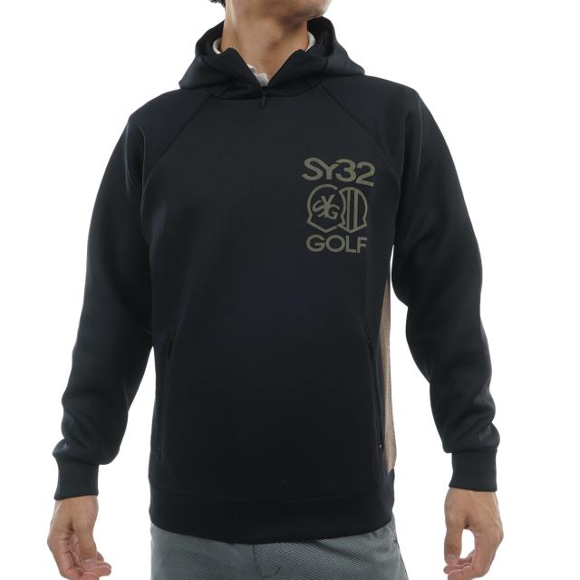 エスワイサーティトゥ バイ スウィートイヤーズ　SY32 by SWEET YEARS　CARDBOARD EMBLEM プリントフーディー