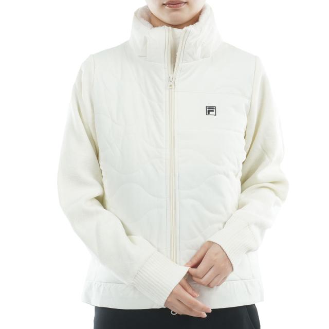 フィラ　FILA　ストレッチ 中綿×ニット ハイブリッドブルゾン　レディス
