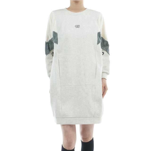 クアルトユナイテッド　CUARTO UNITED　裏起毛 ファー切替ワンピース　レディス