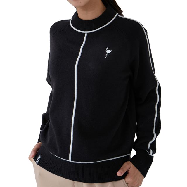 ジュン アンド ロペ　JUN & ROPE　配色ライン使いモックセーター　レディス