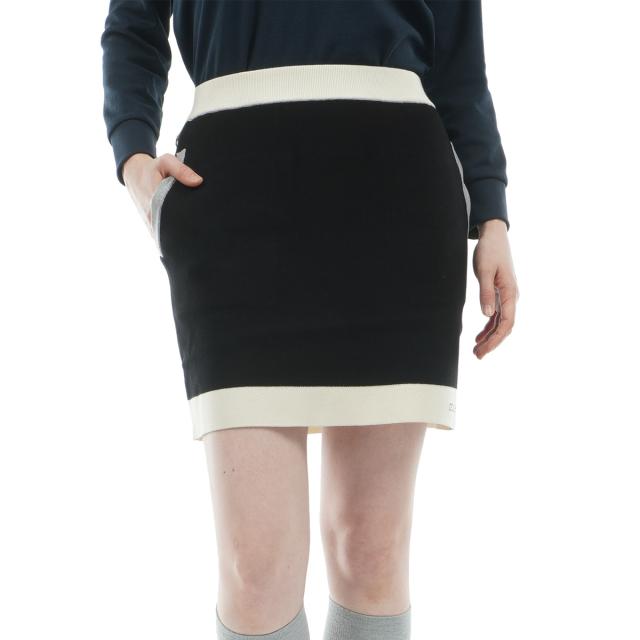 セシルマクビー グリーン　CECIL McBEE green　バイカラー ニットスカート　レディス