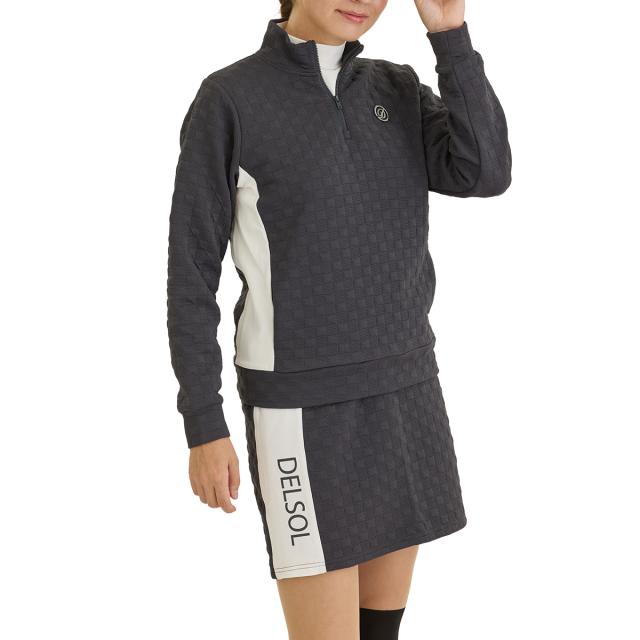 デルソルゴルフ　DELSOL GOLF　ハーフジップ リップルセットアップ　レディス