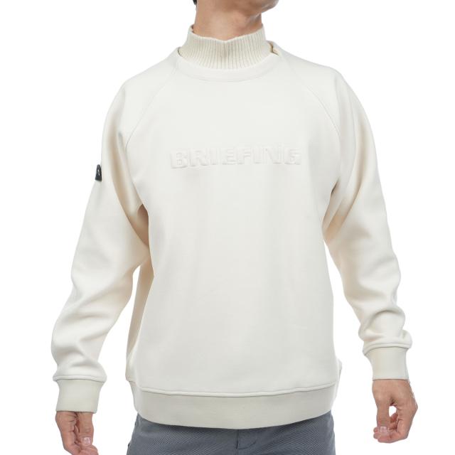 ブリーフィング　BRIEFING　HOL ステッチロゴ フェイクレイヤード ハイネック長袖シャツ