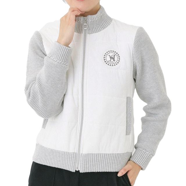 アダバット　adabat　ストレッチ ニットコンビパデットブルゾン　レディス