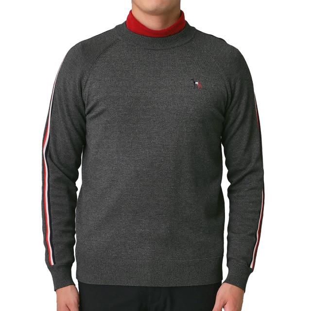 アダバットネイビー　ADABAT NAVY　スリーブラインセミモックネックセーター